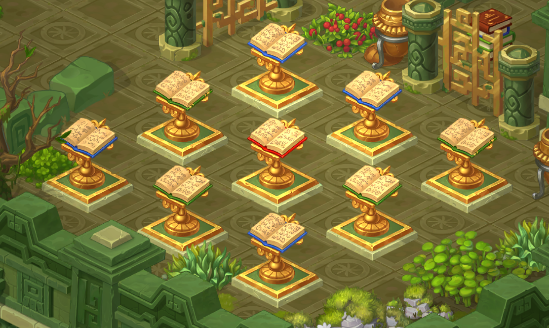 Books puzzle in Gates of Knowledge – Island Hoppers